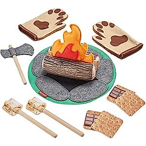 Fisher-Price S'more Fun Campfire, 18-Piece Pretend Playset [Amazon Exclusive]