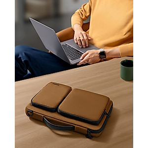 tomtoc Laptop Shoulder Bag for 14-inch MacBook Pro M3/M2/M1 Pro/Max A2918 A2992 A2779 A2442 2023-2021, 13.5-14.4 Surface Laptop 6/5/Studio 2, Surface Book 3, 360 Protective Case Fit Asus VivoBook