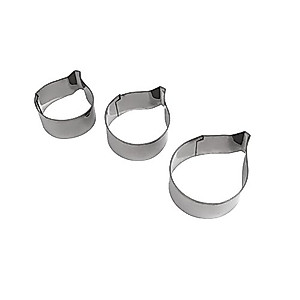 AK ART KITCHENWARE Eustoma Lisianthus Petal Veiner Stainless Steel Cutters Gum Paste Flower Molds Veining Mold for Wedding Cake Decorating Supplies A332&VM175