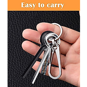 Aienxn 10pcs Black 5/32 inch Standard Hex Dogging Key with Full Loop, Metal Allen Wrench Door Key for Push Bar Panic Exit Device Q-O-046-BK-5/32