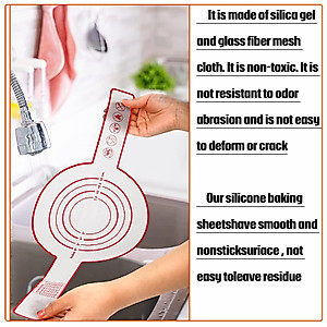 4 Pieces Silicone Baking Mat for Dutch Oven Bread Baking Non Stick Baking Mat with Long Handle 8.3 Inch Reusable Silicone Baking Sheets Heat Resistant Baking Bread Pad for Dough Pastry