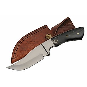 SZCO Supplies Rite Edge Clip Pt. Horn Hunting Knife