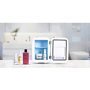 Mica Beauty Mini Skincare Refrigerator Thermo-Electric Cooler & Warmer - Bedroom, Dorm, Office, Small Refrigerator, Cooler for Desktop and Travel