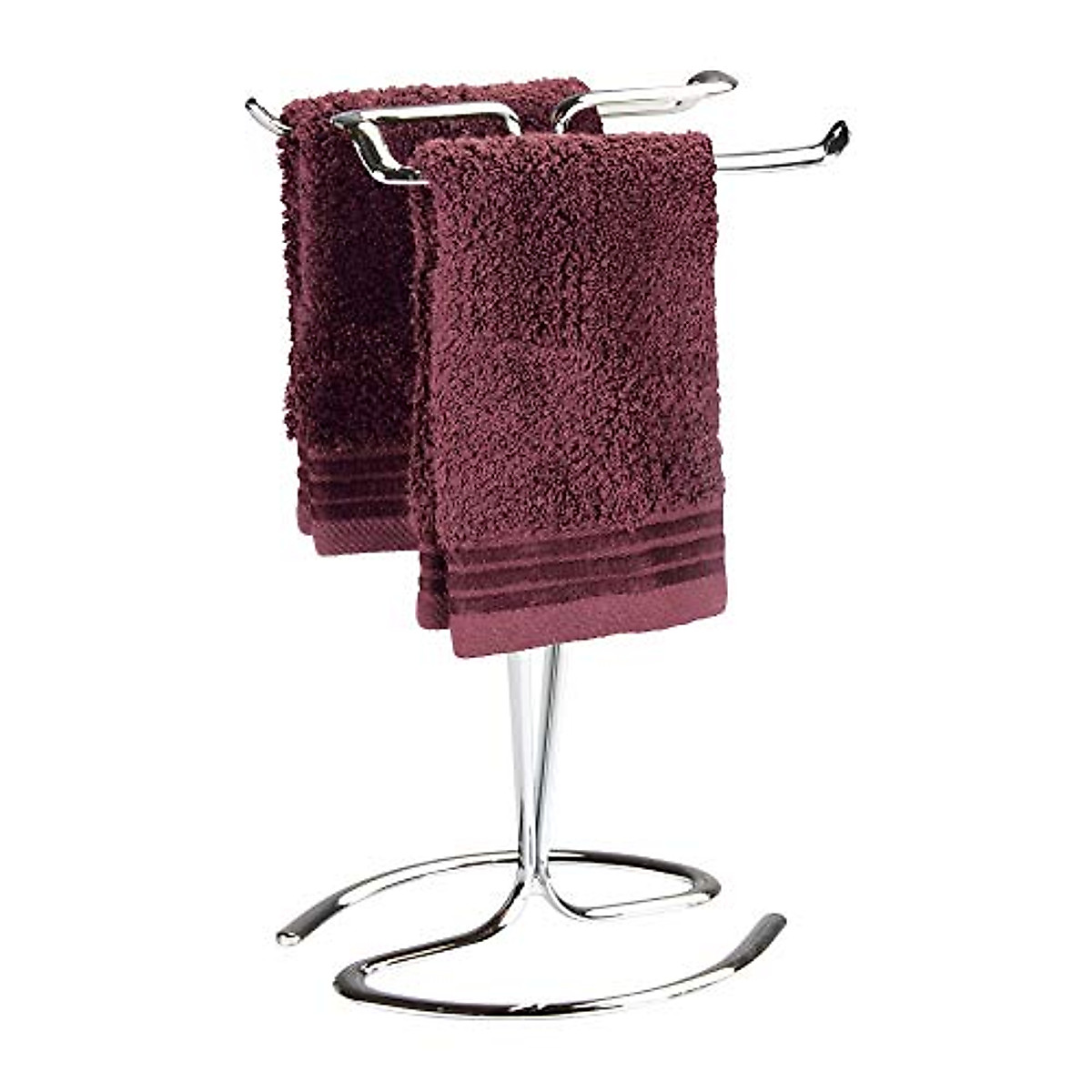 iDesign Metal Hand Towel Rack, The Axis Collection – Holds 2 Hand Towels, 7.75” x 6.25” x 13.5”, Chrome