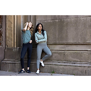 Yogalicious Women’s Lux High Waist Squat Proof Pant Elastic Free Ankle Yoga Legging - Black - Small