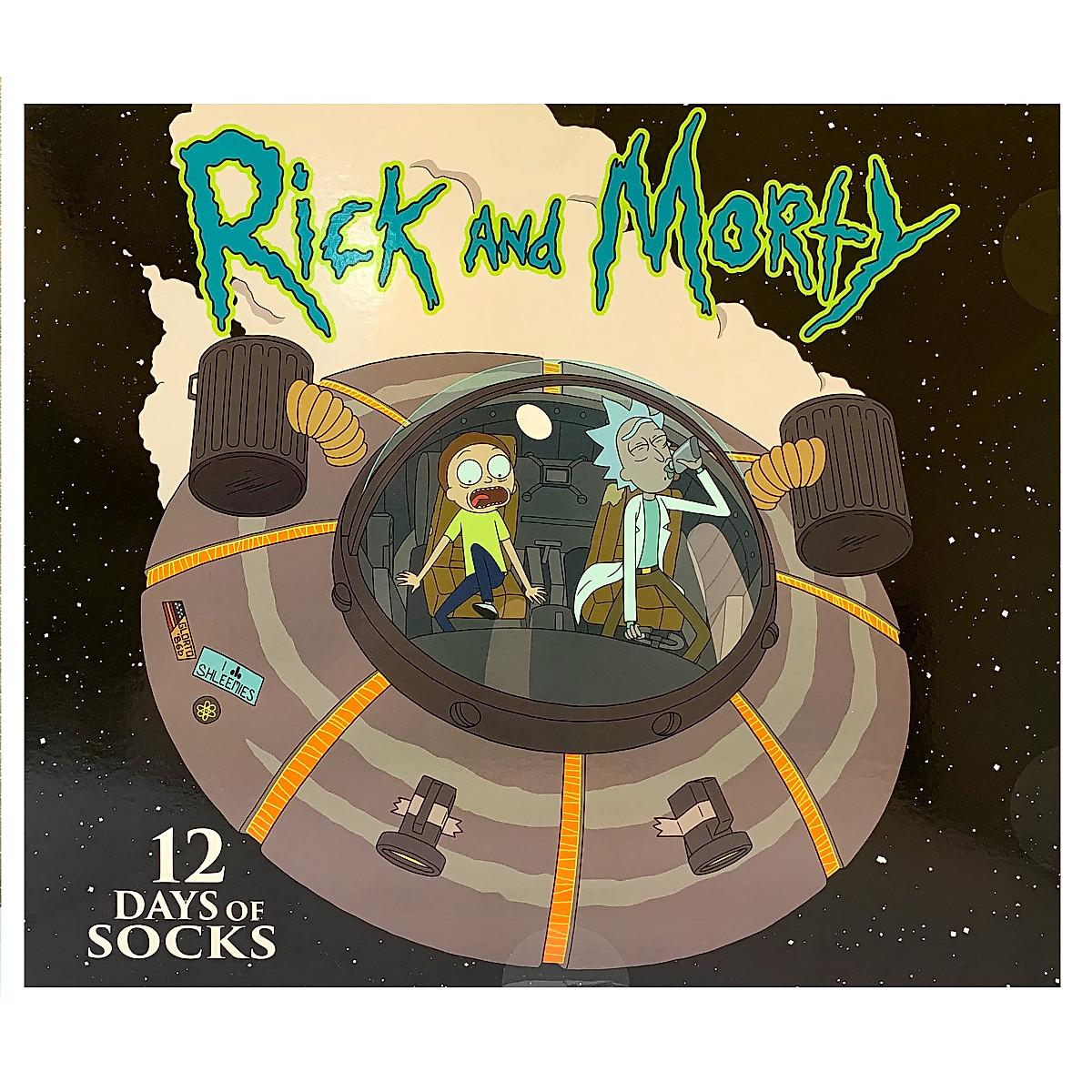 Hyp Rick and Morty Men's Men's 12 Days of Socks in Advent Gift Box