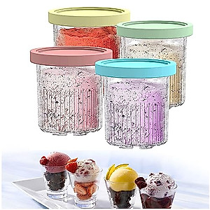 REMYS Creami Deluxe Pints, for Creami Ninja Ice Cream Containers,24 OZ Ice Cream Pints with Lids Dishwasher Safe,Leak Proof for NC500 NC501 Series Ice Cream Maker
