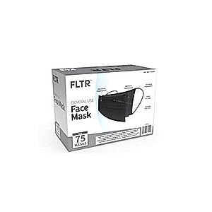 FLTR Face Mask, 75 units Black Color Disposable Masks