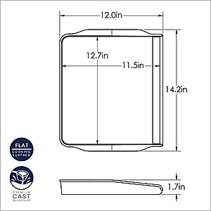 Nordic Ware Stovetop Backsplash Griddle, Black, Nonstick