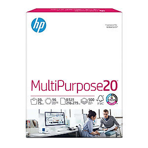 HP Printer Paper | 8.5 x 11 Paper | MultiPurpose 20 lb | 3 Ream Case - 1500 Sheets | 96 Bright | Made in USA - FSC Certified | 112530C