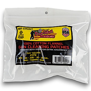 Pro Shot Products .270-.38 Caliber 100 Count Patches, White, 1 3/4" Patches