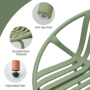 Werph Patio Furniture Set, 3 Pieces Outdoor Furniture with Bistro Table and Patio Chairs Set of 2，Outdoor Patio Set with Porch Chairs and Table,Deck Furniture Conversation Set for Garden Poolside