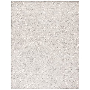 SAFAVIEH Metro Collection Area Rug - 9' x 12', Natural & Ivory, Handmade Wool, Ideal for High Traffic Areas in Living Room, Bedroom (MET998A)