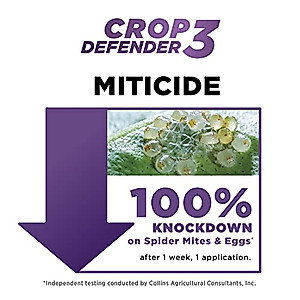 Grower's Ally Crop Defender 3 | Natural, Safe & Organic Insecticide & Fungicide Control for Plants - Powdery Mildew, Spider Mites & Russet Mite Killer – 24 oz Ready-to-Use, OMRI Listed