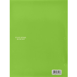 Five Star 2-Pocket Folder, Folders with Pockets, Lime (72895)