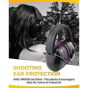 TRADESMART Purple Shooting Ear & Eye Protection with Hard Carrying Case