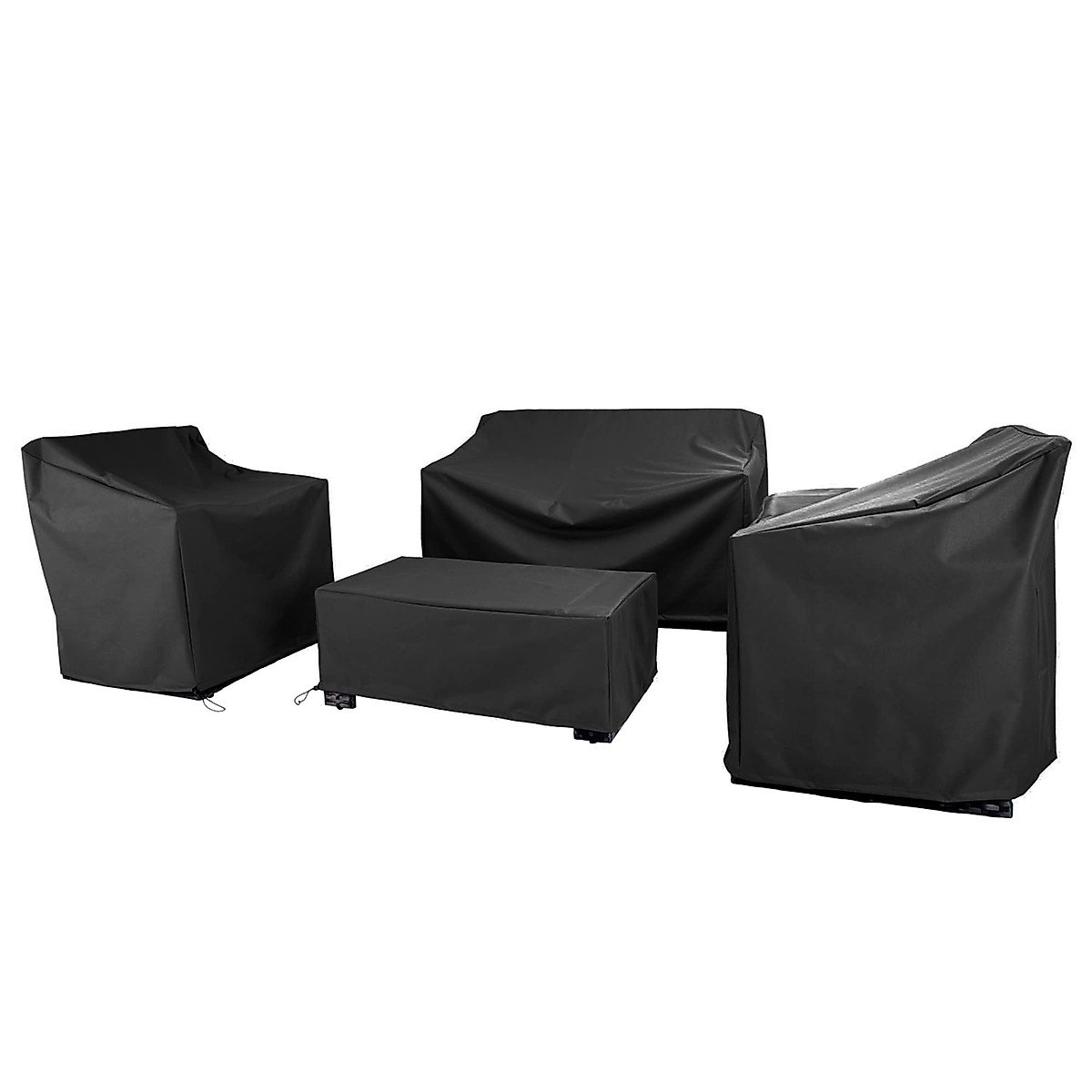 Baner Garden Patio Furniture Covers,Outdoor Furniture Cover Waterproof,Patio Furniture Set Covers for 4 Piece Outdoor Conversation Set,Patio Covers Set Black