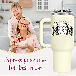 Personalized Baseball Mom Tumbler 40oz, Baseball Mom Gift Ideas, Baseballs Coffee Travel Mug, Mother's Day Gift, Gifts For Moms, Mother's Day Tumbler, New Moms Gifts, Birthday