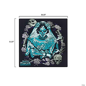 Disney Haunted Mansion Bride and Skull Wreath Wood Wall Decor - Spooky Haunted Mansion Sign for Halloween Decor