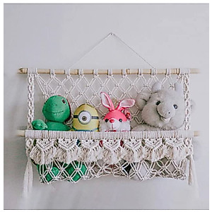 Boho Wall Decor, Gender Neutral Nursery, Toy Organization, Book Storage, Nordic Home, Macrame Wall Hanging, Baby Stuff, Kids Bedroom Organizer, Stuffed Animal Hammock, Cute Room Organizers