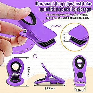 Chip Clips, Bag Clips, 6 Pack Purple Magnetic Clips, Chip Clips Bag Clips Food Clips, Bag Clips for Food, Clips for Food Packages, Magnet Clips, Chip Bag Clip, Magnetic Chip Clips for Fridge