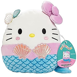 Squishmallows Original 8-Inch Hello Kitty Mermaid - Official Jazwares Easter Plush - Collectible Soft & Squishy Sanrio Stuffed Animal Toy - Add to Your Squad - Gift for Kids, Girls & Boys