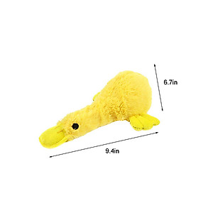 Lotus.Flower Dog Toys - Yellow Plush Squeaky Duck Toys Pet Supplies for Small, Medium and Large Dogs (Yellow)