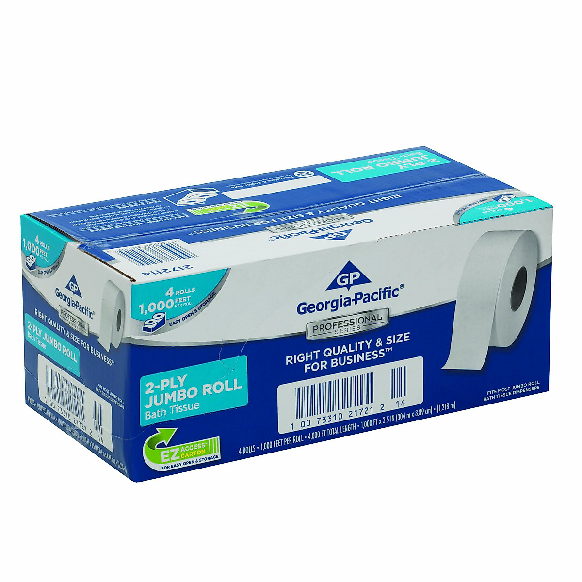Georgia-Pacific Professional Series Jumbo Jr. 2-Ply Toilet Paper by GP PRO (Georgia-Pacific), 2172114, 1000 Feet Per Roll, 4 Rolls Per Case