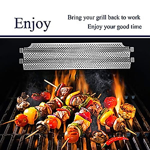 Boloda Grill Parts Replacement, 4pc Stainless Steel Heat Plate Shield for Model Viking VGBQ 30 in T Series, VGBQ 41 in T Series, VGBQ 53 in T Series, VGBQ30, VGBQ41, VGBQ53, Tamer Burner Cover