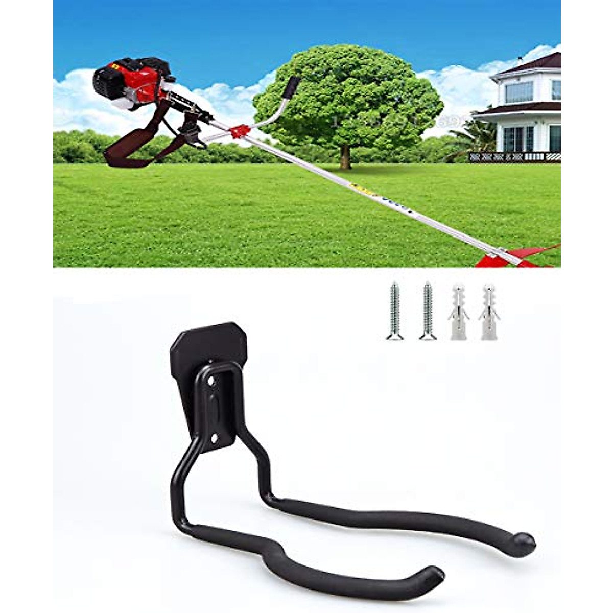 2Pcs Garden Power Tool Hanger String Trimmer Hangers, Weed Eater Wall Mount, String Trimmer Hanger Garage, Weedeater Hanger Garage, Perfect for Garage Tool Organizers and Storage, No Trimmer