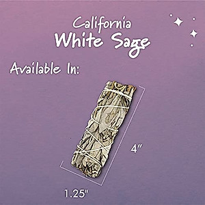 ESPOIR & AMOUR White Sage 4" - 25 Spiritual Sage Sticks for Smudging, Healing and Ritual - Hand-Tied Sage Smudge Sticks to Cleanse Negativity - Sustainably Harvested 4 Inch Californian Sage Bundle