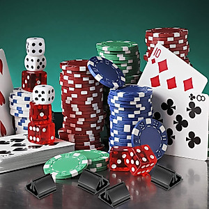 Maitys 30 Pieces Game Card Stands Plastic Card Stands DIY Board Games Stand for Game Party Favor (Black)