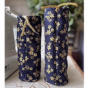 Qililandiy 5PCS Cotton Pattern Fabric Fabric Bundles Small Flower Pattern Japanese Style Fabric for Crafts Sewing Quilting Patchwork Face Protection (Gold Pink) (10 * 10 Inch)