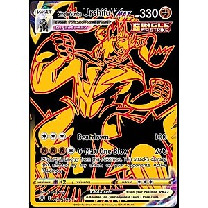 Single Strike Urshifu Vmax - TG29/TG30 - Brilliant Stars - Trainer Gallery Pokemon Card - Black & Gold