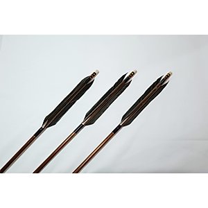 Japanese Traditional Crafts Kyudo Arrow Eagle Ishiuchi Style Charred Bamboo 6-Piece