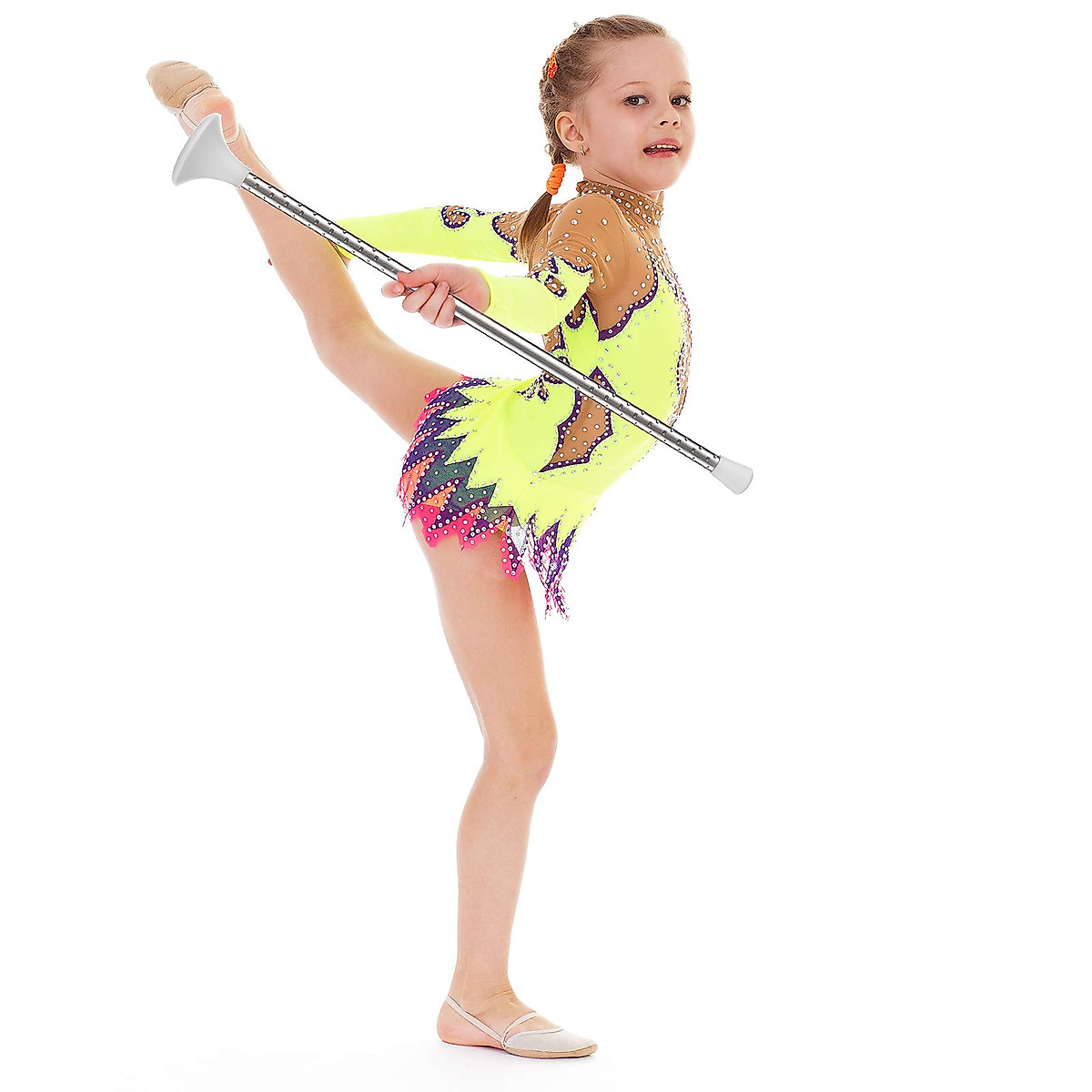 ABOAT 21" White Baton Twirling Marching Batons Mini Shaft Baton Cheerleader Dance Baton (21 inch 2Pack, White)