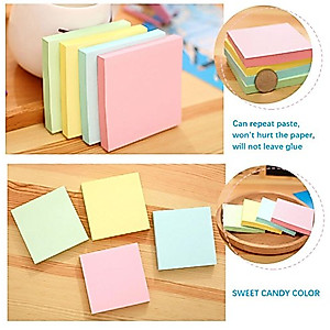 Sticky Notes, Memo Self-Stick 8 Pads/Pack,100 Sheets/Pad, 3 inch X 3 inch, Squares 4 Colors Child Fresh Easy Post