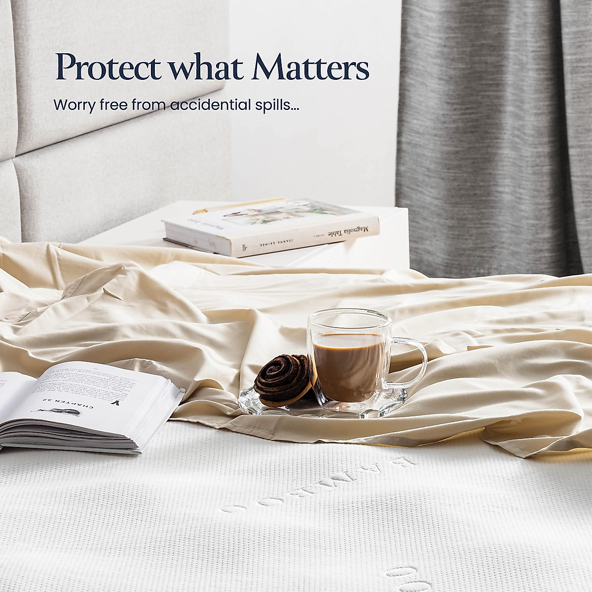 BELADOR Waterproof Mattress Protector King - 3D Air Fabric Bamboo Mattress Protector Breathable Mattress Cover, Noisless & Crinkle Free Sleep, Vinyl Free, Bed Cover, Snug Fit Deep Pocket