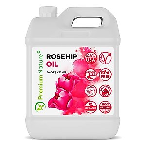 Rosehip Oil for Skin Face Body Hair Nails 16oz Cold Pressed Unrefined Rose Hip Seed Oil Moisturizing Facial Oil Bulk Aceite Rosa Mosqueta Puro 100 Organico Rose Oil For Face Oil For Dry Skin