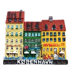 Fridge Magnet Nyhavn Copenhagen Denmark Nordic 3D Resin Handmade Craft Tourist Travel City Souvenir Collection Letter Refrigerator Sticker