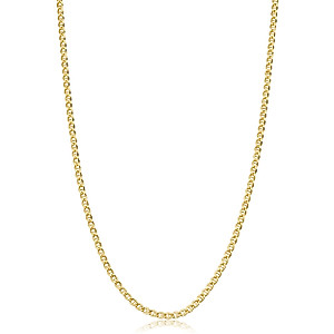 Solid 14k Yellow Gold Filled Mariner Link Chain Necklace (2.55 mm, 36 inch)
