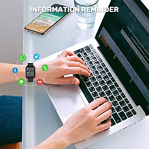 Smart Watch for Men Women IP68 Waterproof Smart watches Fitness Tracker with Blood Pressure Heart Rate Sleep Monitor, 1.69" Touch Screen Smartwatch Compatible with Android iOS Phones Step Counter