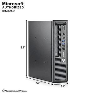 HP EliteDesk 800 G1-USFF, Intel Core i5-4590S 3.0GHz, 4GB RAM, 500GB Hard Drive, DVD,Windows 10 Pro 64Bit (Renewed)