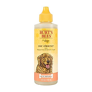 Burt's Bees for Pets Natural Ear Cleaner with Peppermint and Witch Hazel | Effective & Gentle Dog Ear Cleaning Solution for All Dogs And Puppies | Made in USA, 4 Oz