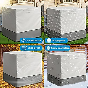 Liamoy Air Conditioner Cover for Outside Units - AC Cover Waterproof and Durable, Square Fits 38 x 38 x 40 Inches