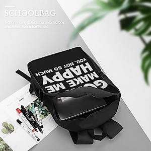 Goats Make ME Happy Travel Backpack Casual 17 Inch Large Daypack Shoulder Bag with Adjustable Shoulder Straps