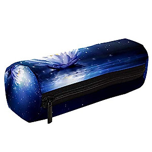 Magic Flower On Water Pencil Bag Pen Case Stationary Case Pencil Pouch Desk Organizer Makeup Cosmetic Bag for School Office