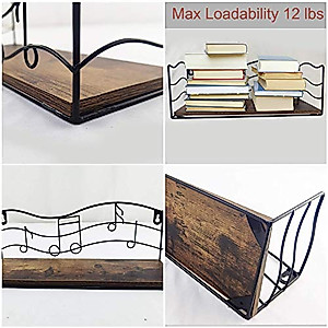 CRUGLA Wall Shelves Mounted Set of 3, Music Notes Wall Hanging Storage Floating Shelf for Bathroom Kitchen Bedroom