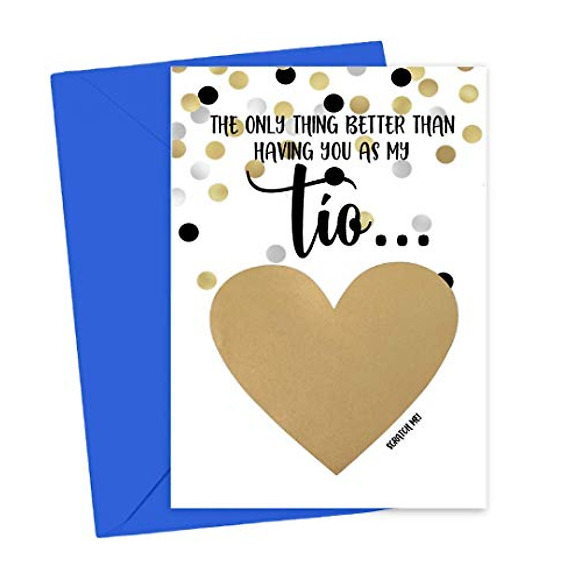 Spanish Will You Be My Godfather Scratch Off Card, Card for Uncle Tio, Padrino Proposal Card for Uncle from Niece Nephew (Tio Godfather)