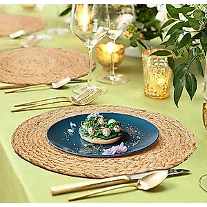 Indian Round Placemat Table Throw Hippie Beige 30 CM Set of 2 PC Bedside Mat Jute Handcrafted Kitchen Decor Dining Mat